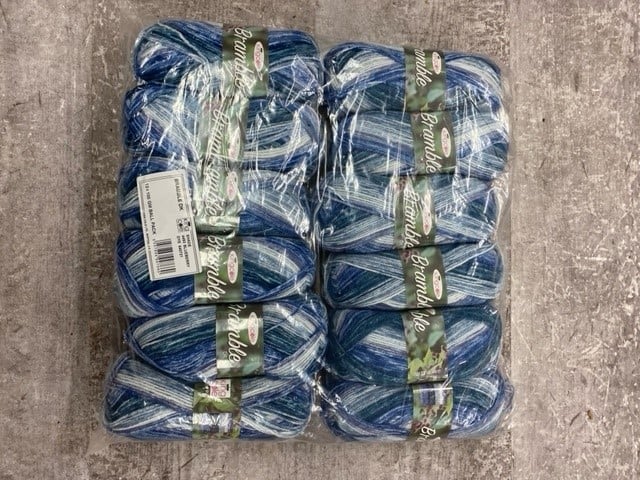 12 X 100g King Cole Bramble DK Bluebell Mix Colour Yarn Wool Knitting ...
