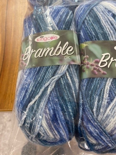 12 X 100g King Cole Bramble DK Bluebell Mix Colour Yarn Wool Knitting ...